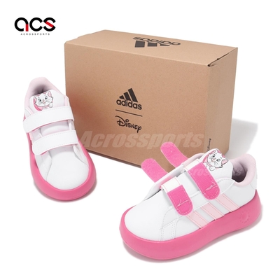adidas X Disney Marie 休閒鞋 Grand Court 2.0 小童鞋 白 粉 聯名 瑪麗貓 ID8015 | 童鞋 ...