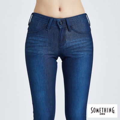 SOMETHING LADIVA 合身窄直筒牛仔褲-女-原藍磨 | 窄管褲 | Yahoo購物中心