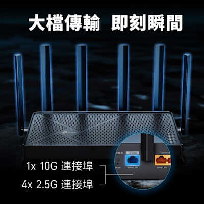 TP-Link Archer BE9700 Wi-Fi 7 BE9700 三頻 10 Gigabit 無線網路路由器(WiFi 7分享器/雙 ...