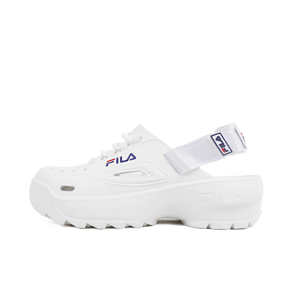 Fila Subversion [4-S348Y-110] 女 拖鞋 涼鞋 兩穿 鋸齒大底 經典復刻 輕量 防水 白 | 休閒鞋 | Yahoo購物中心