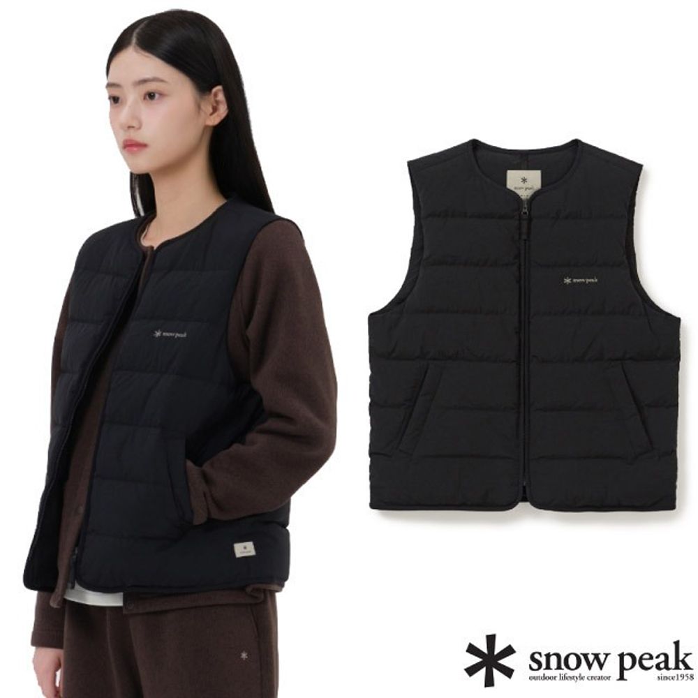 【Snow Peak SK】女 韓版 Land 輕量羽絨背心_SKS25WWGDV61 BK 黑 | 春夏背心 | Yahoo購物中心