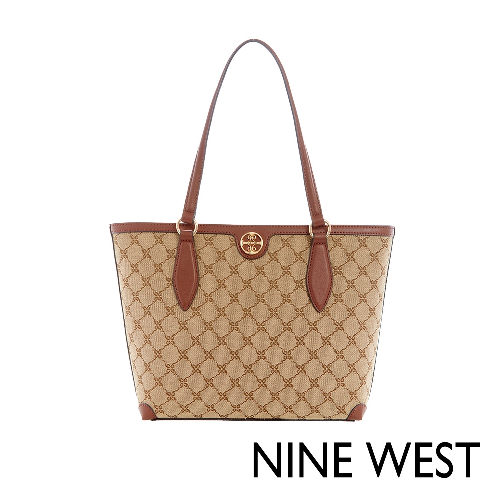 NINE WEST KYELLE 經典托特包-LOGO棕(127222) | 手提/手拿包 | Yahoo購物中心