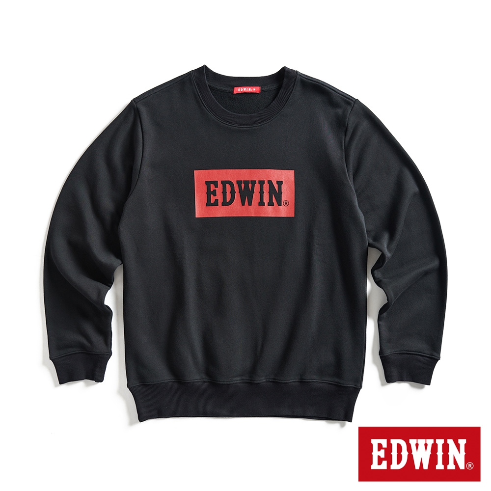 EDWIN 男裝 BOX LOGO衛衣-黑色 | 帽T/大學T | Yahoo購物中心