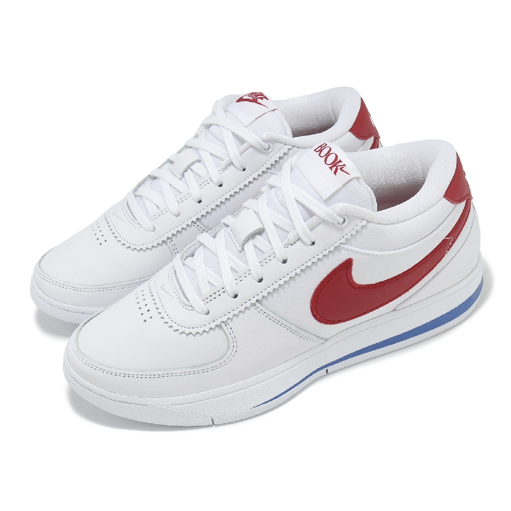 Nike 籃球鞋 Book 1 EP 男鞋 白 紅 阿甘配色 Booker Forrest Gump FJ4250-105 | 籃球鞋 ...