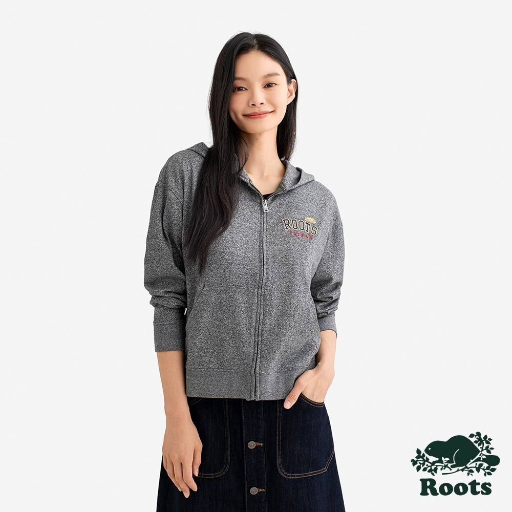 Roots女裝- TAIWAN DAY 連帽外套-灰色 | 連帽/機 能 外套 | Yahoo購物中心