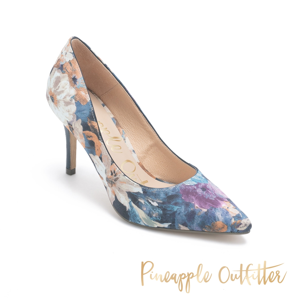 Pineapple Outfitter-PAZI 復古女伶花面高跟鞋-藍色 | 8cm以上 | Yahoo購物中心