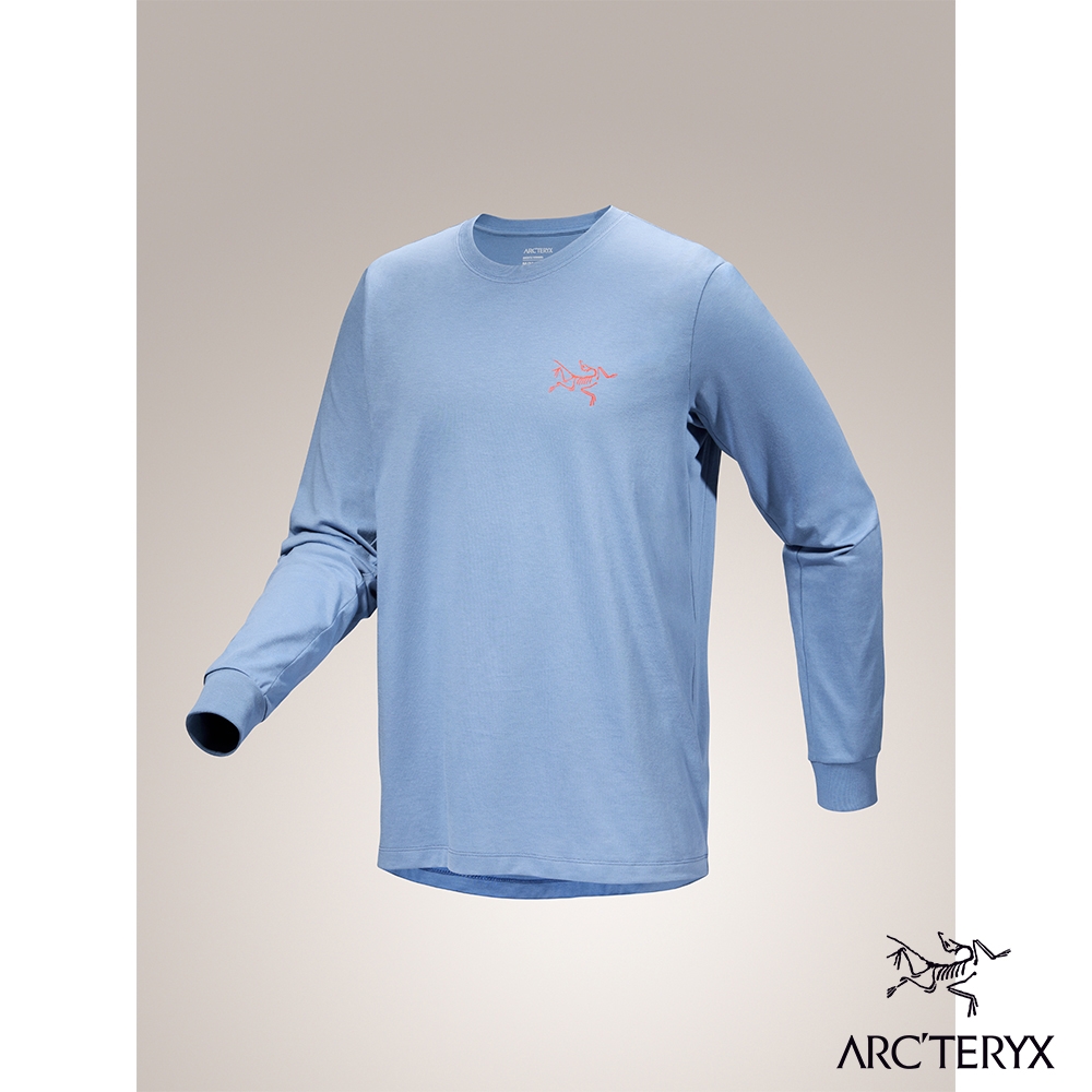 【Arcteryx 始祖鳥官方直營】男 Arc'Multi Bird 長袖休閒Tee 石洗藍 | 長袖上衣 | Yahoo購物中心