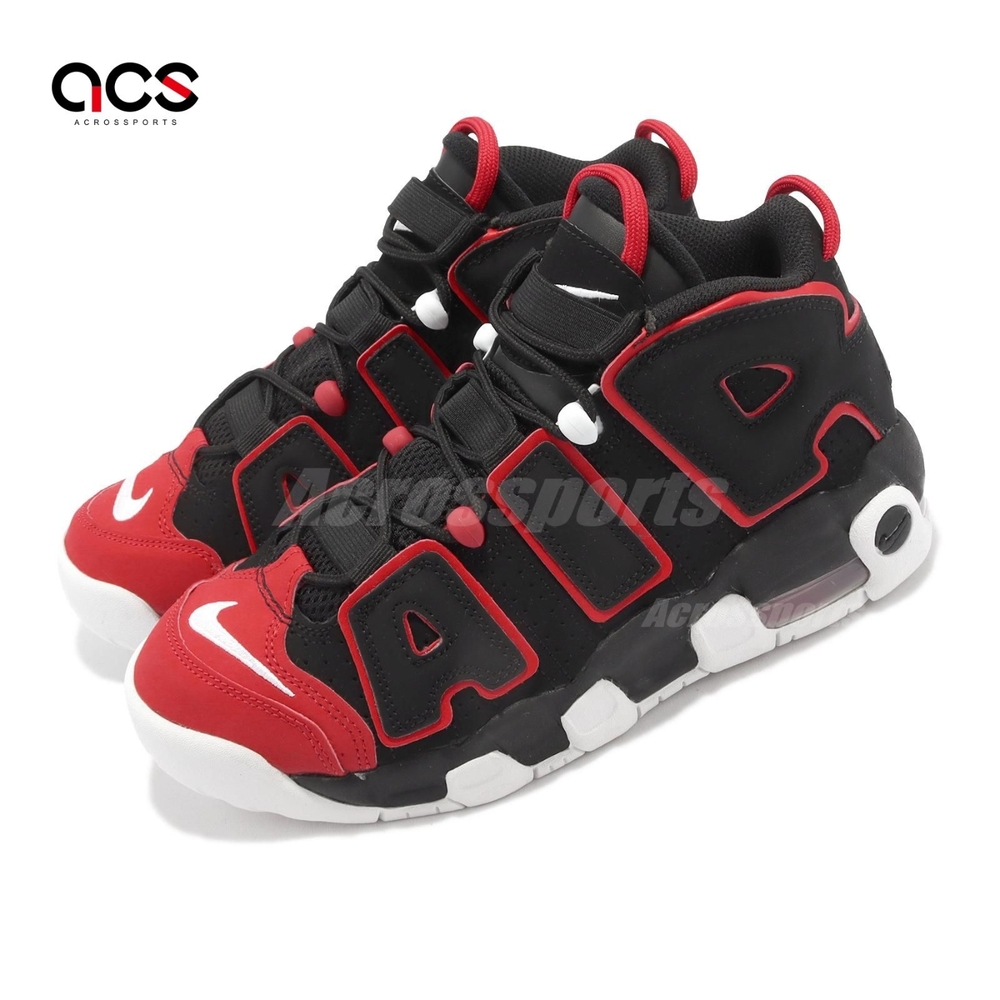 Nike 休閒鞋 Air More Uptempo GS 大童 女鞋 黑 紅 大AIR 氣墊 Red Toe FB1344-001 | 休閒鞋 ...