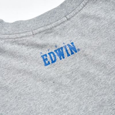 EDWIN 男裝 人氣復刻款 顏料W LOGO短袖T恤-麻灰色 | Yahoo購物中心