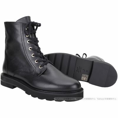 Stuart Weitzman Mila Lift 牛皮繫帶短靴 軍靴(黑色) | 精品服飾/鞋子 | Yahoo購物中心