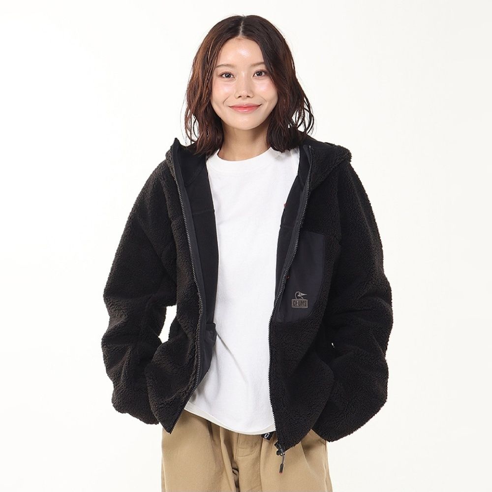 CHUMS Bonding Fleece Zip Parka 男 刷毛外套 黑色 CH041476K001 | 短袖上衣 | Yahoo購物中心