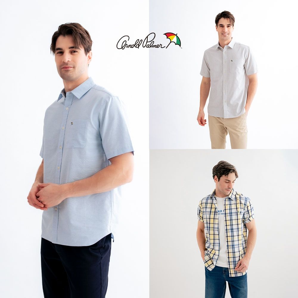 Arnold Palmer -男裝-經典質感短袖襯衫-多色選(時時樂限定) | 針織衫/毛衣 | Yahoo購物中心