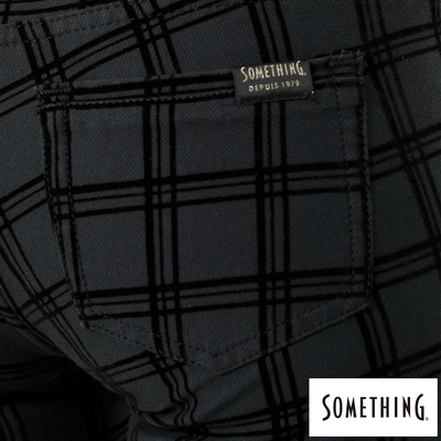 SOMETHING 女裝 LADIVA伸縮窄直筒牛仔褲-格紋綠 | 窄管褲 | Yahoo購物中心