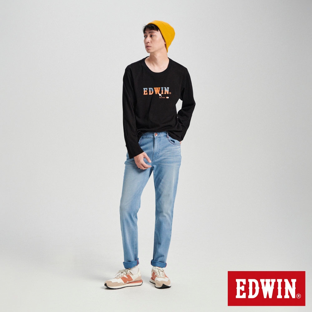 EDWIN 男裝 滑鼠購物車LOGO薄長袖T恤-黑色 | 長袖T恤 | Yahoo購物中心