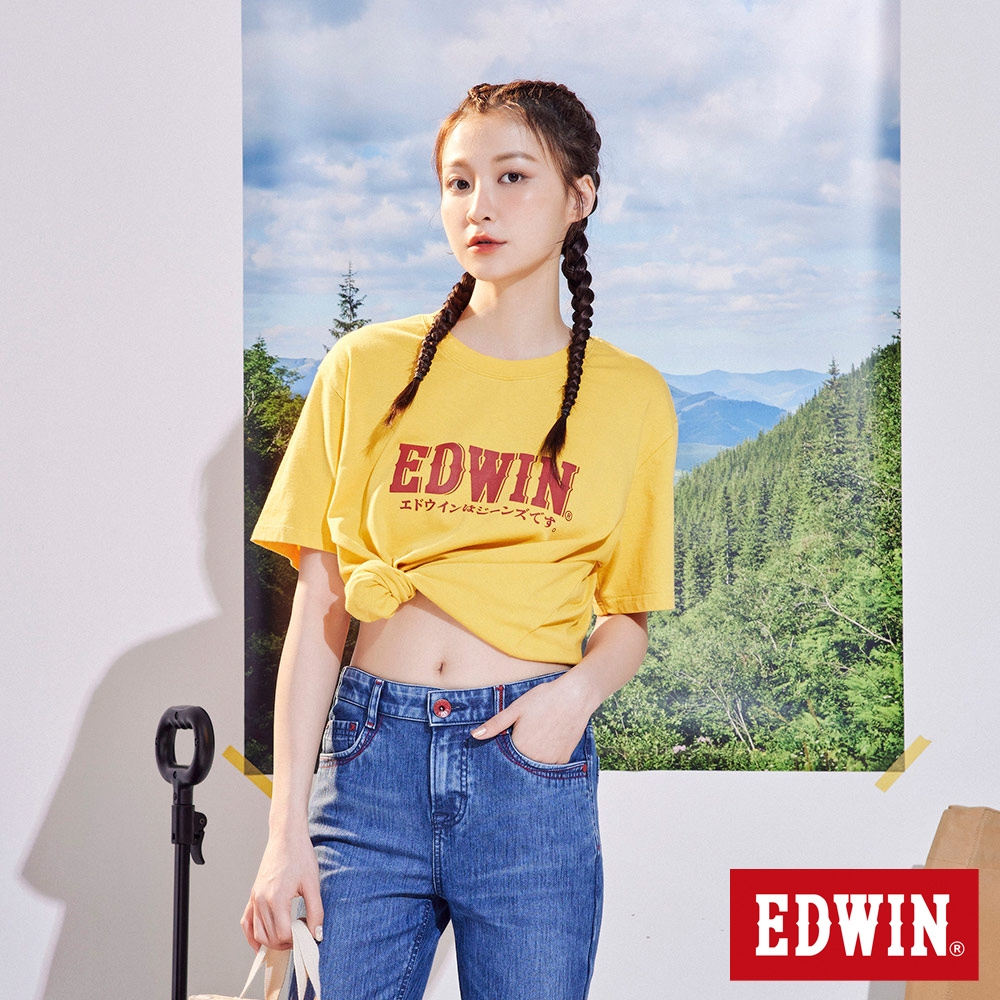 EDWIN 男裝 復古LOGO短袖T恤-黃色 | 短袖T恤 | Yahoo購物中心